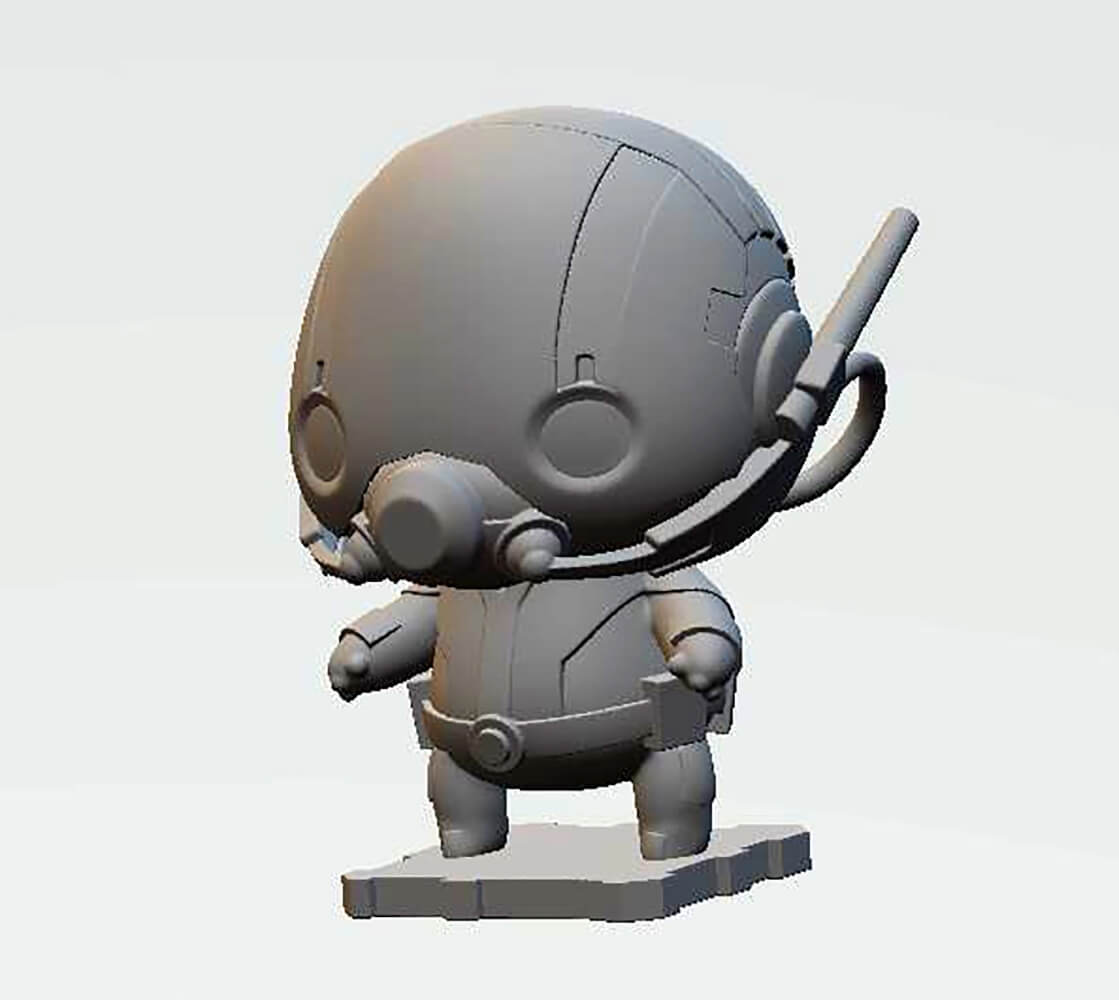 Ant Man Chibi - 3D Model by 3DPrintingDesigner
