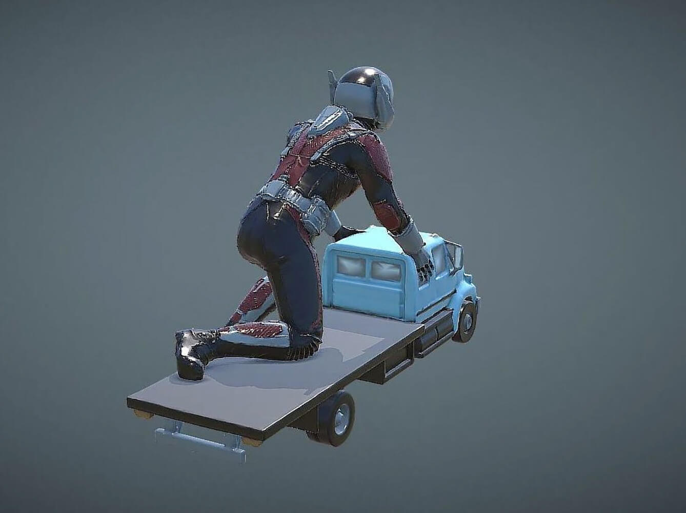 Ant Man on Truck - 3D Print Model by 3DPrintingDesigner