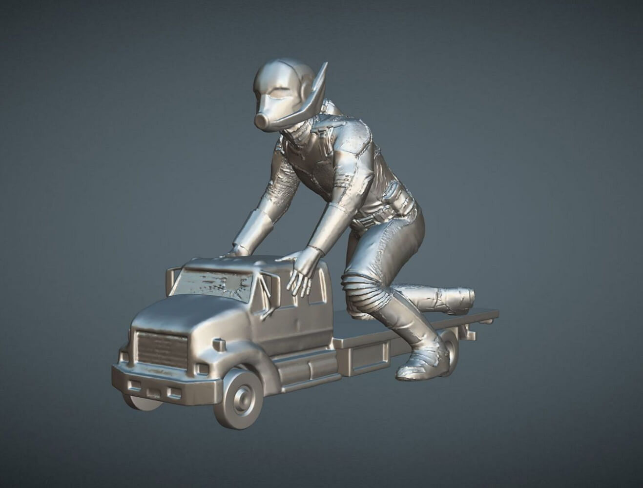 Ant Man on Truck - 3D Print Model by 3DPrintingDesigner