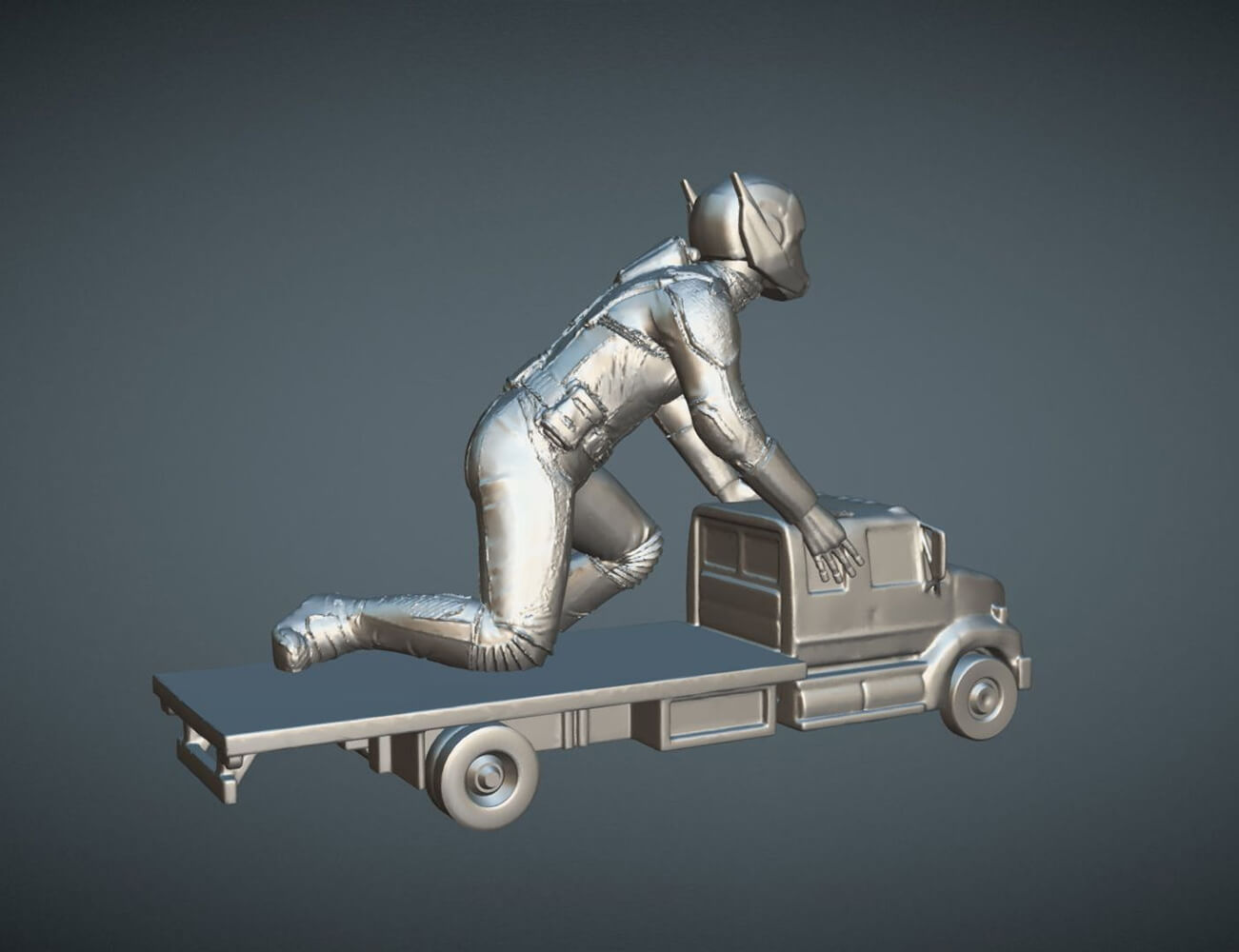 Ant Man on Truck - 3D Print Model by 3DPrintingDesigner