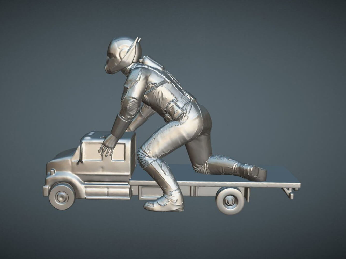 Ant Man on Truck - 3D Print Model by 3DPrintingDesigner