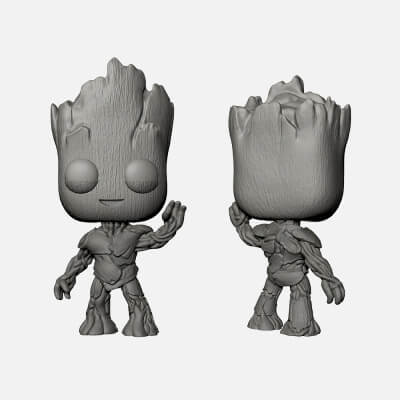 Baby Groot Statues - 3D Model by 3DPrintingDesigner
