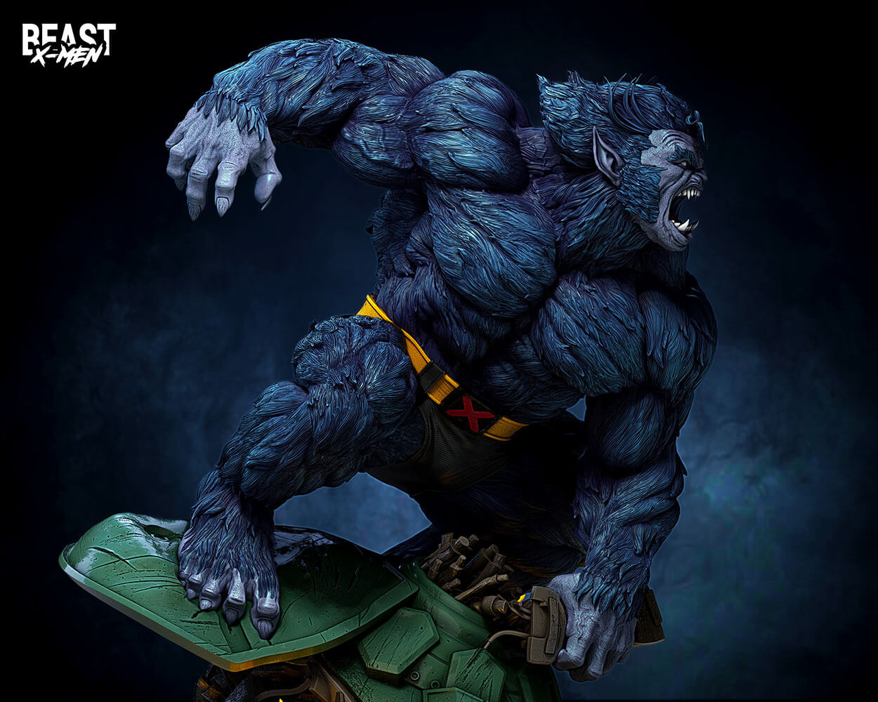 Beast Xmen Statue - 3D Model by 3DPrintingDesigner