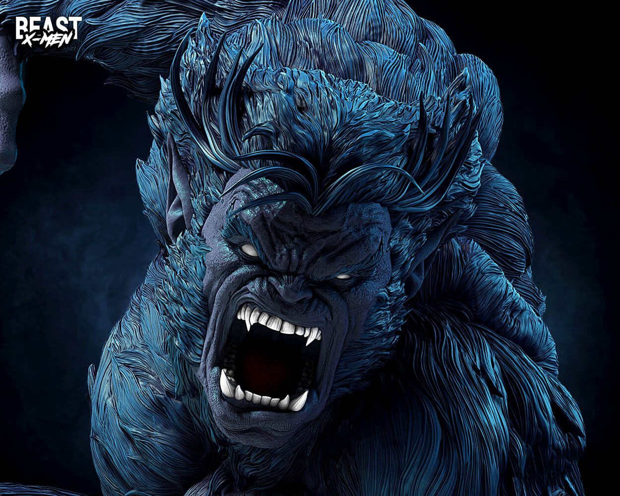 Beast Xmen Statue - 3D Model by 3DPrintingDesigner