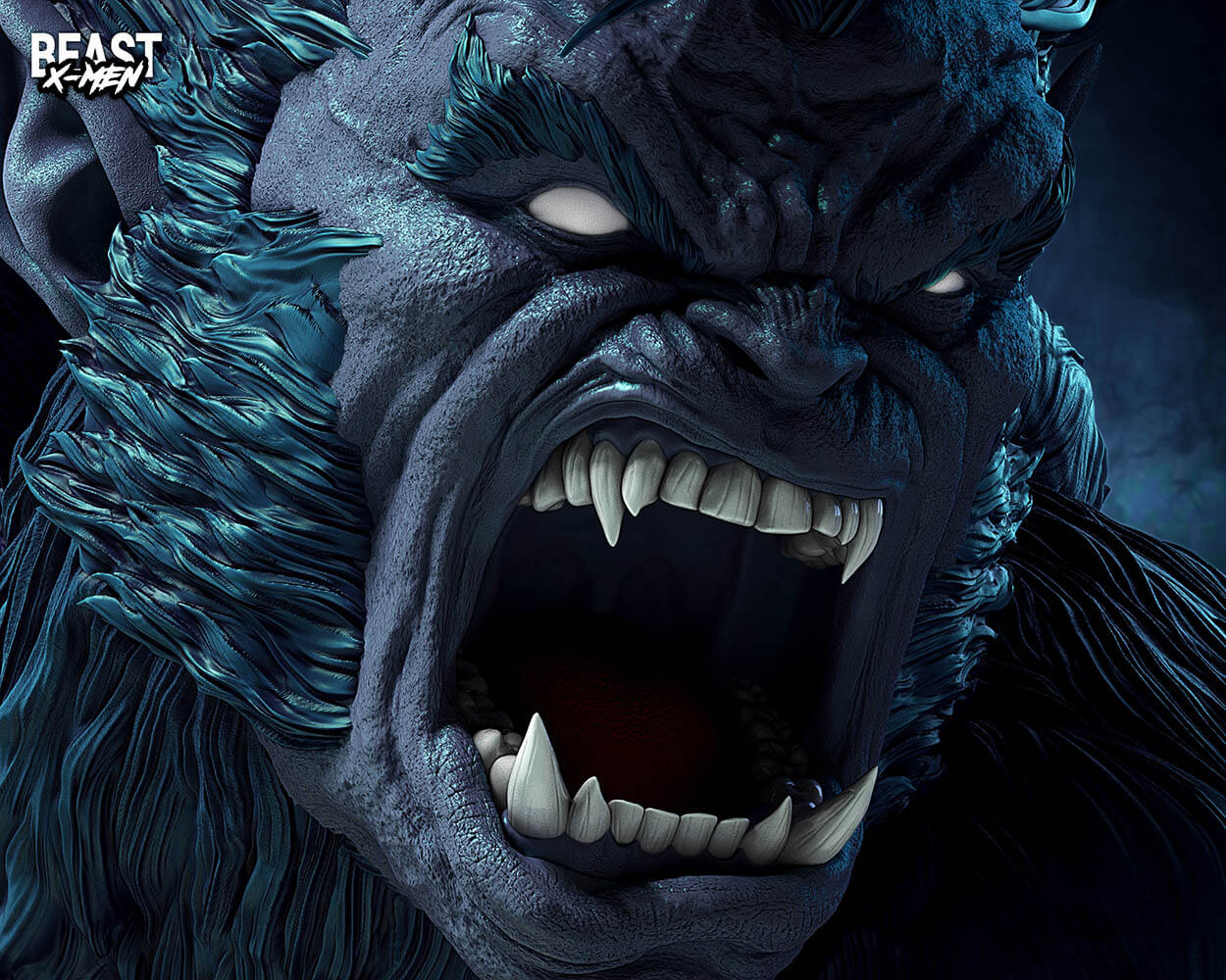 Beast Xmen Statue - 3D Model by 3DPrintingDesigner