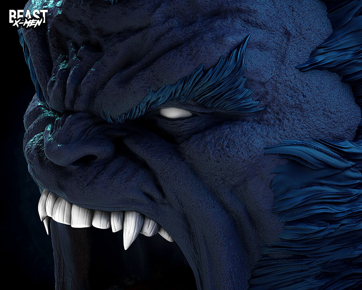 Beast Xmen Statue - 3D Model by 3DPrintingDesigner