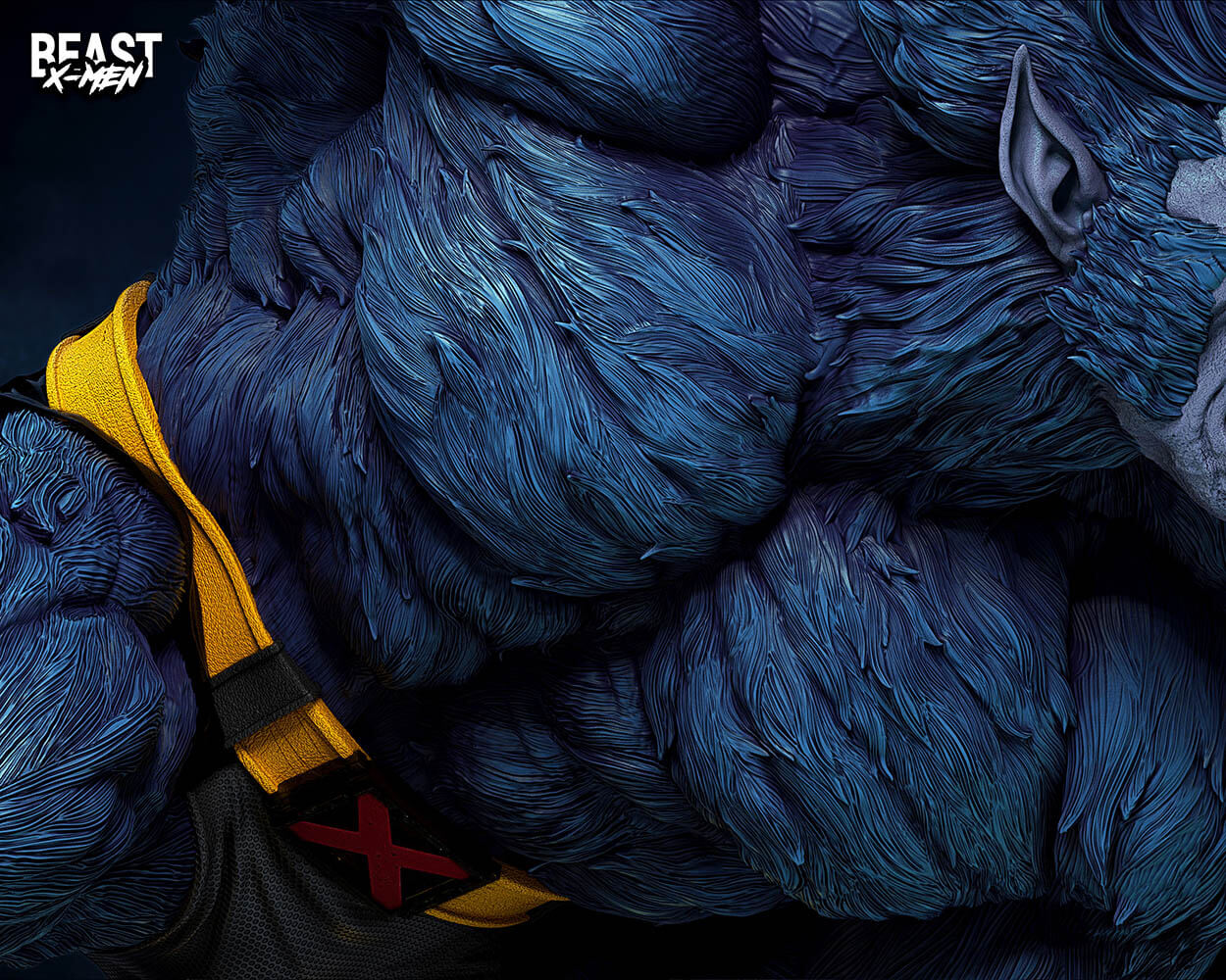 Beast Xmen Statue - 3D Model by 3DPrintingDesigner