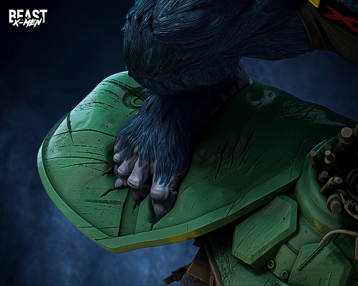 Beast Xmen Statue - 3D Model by 3DPrintingDesigner