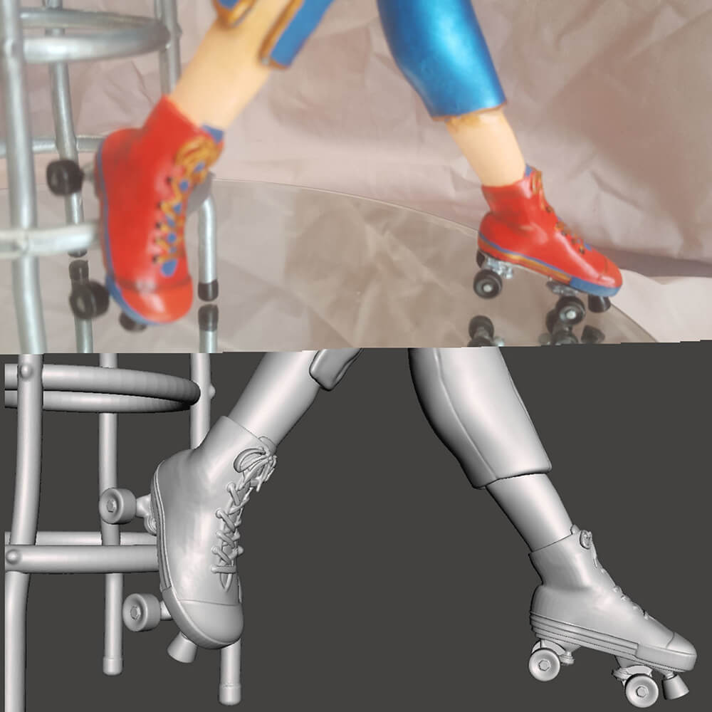 Bombshell Pinups Captain Marvel - 3D Model by 3DPrintingDesigner
