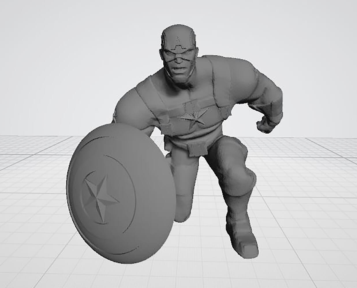Captain America Statues - 3D Model by 3DPrintingDesigner