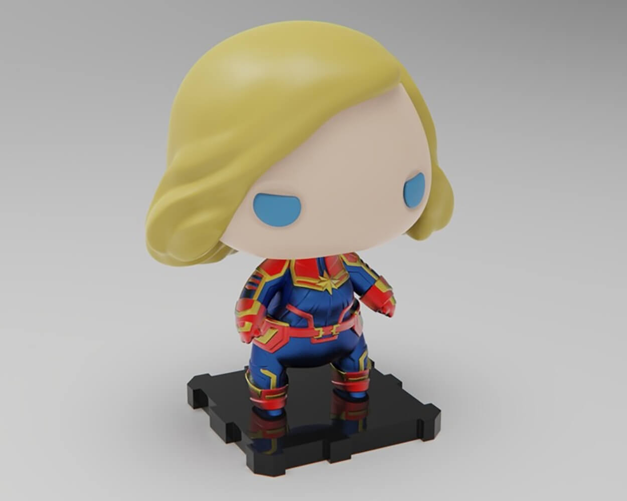Captain Marvel - 3D Print Model by 3DPrintingDesigner