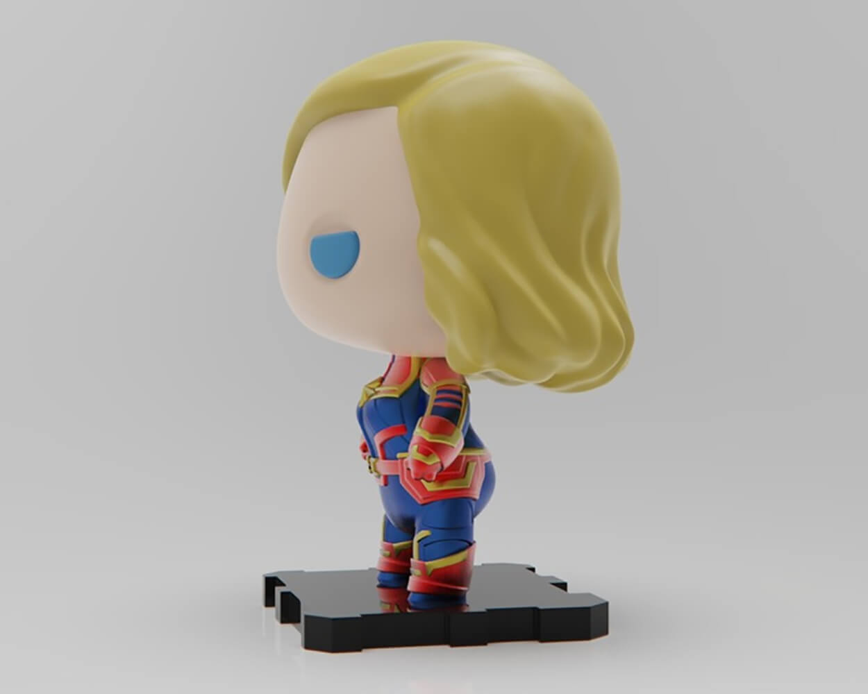 Captain Marvel - 3D Print Model by 3DPrintingDesigner