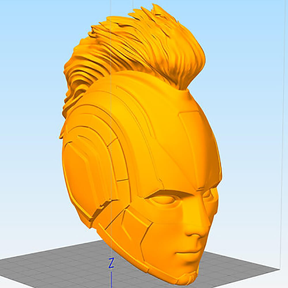 Captain Marvel 2019 Helmet - 3D Print Model by 3DPrintingDesigner
