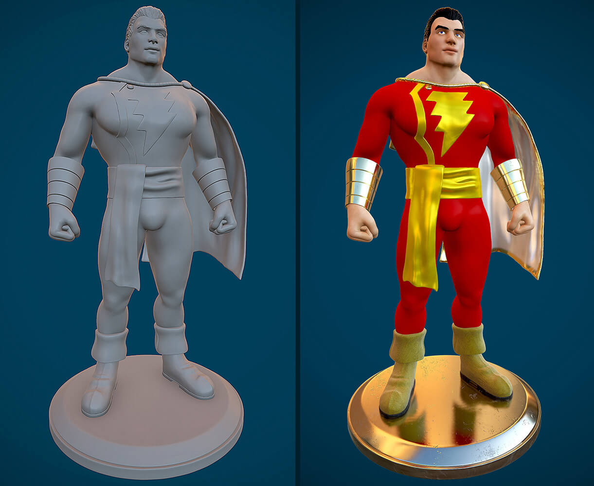 Captain Marvel - 3D Model by 3DPrintingDesigner