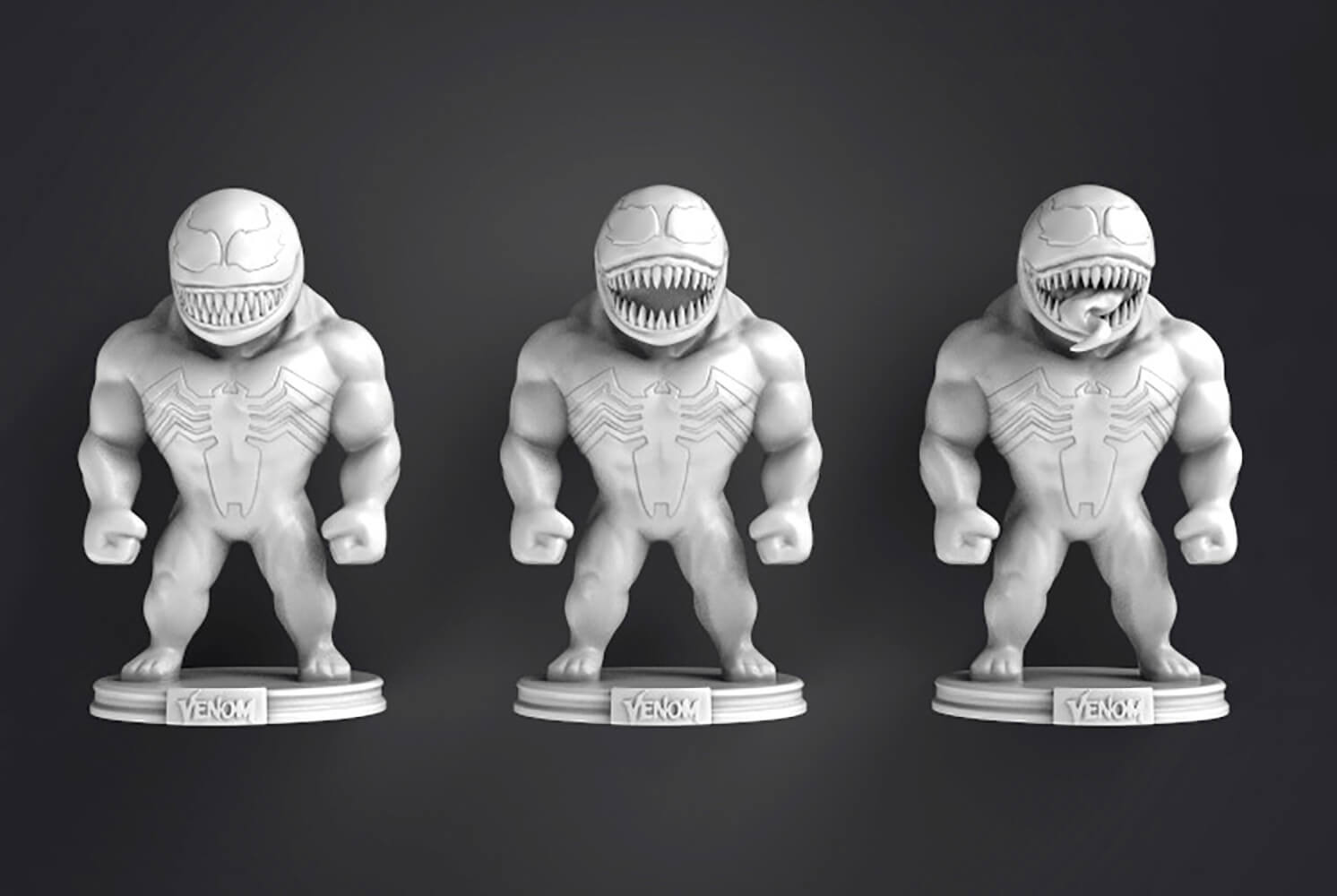 Chibi Venom (Chibi Venom) - 3D Print Model by 3DPrintingDesigner