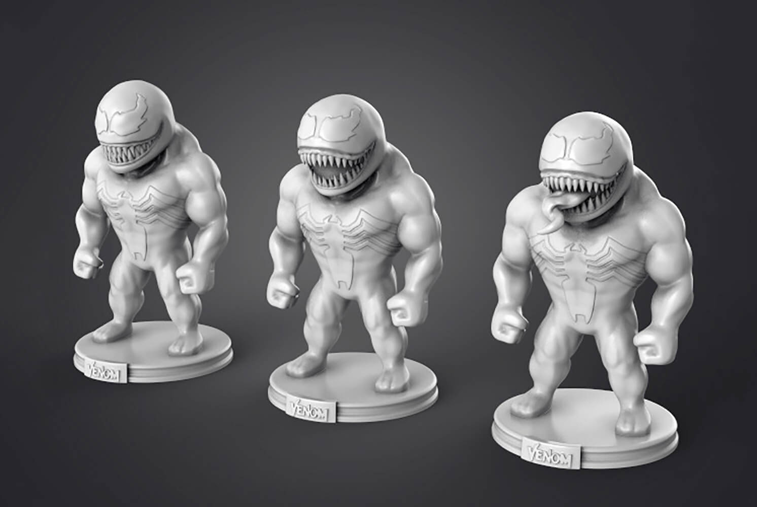 Chibi Venom (Chibi Venom) - 3D Model by 3DPrintingDesigner