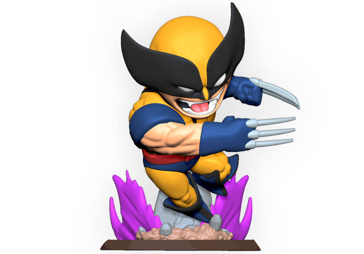 Chibi Wolverine - 3D Model by 3DPrintingDesigner