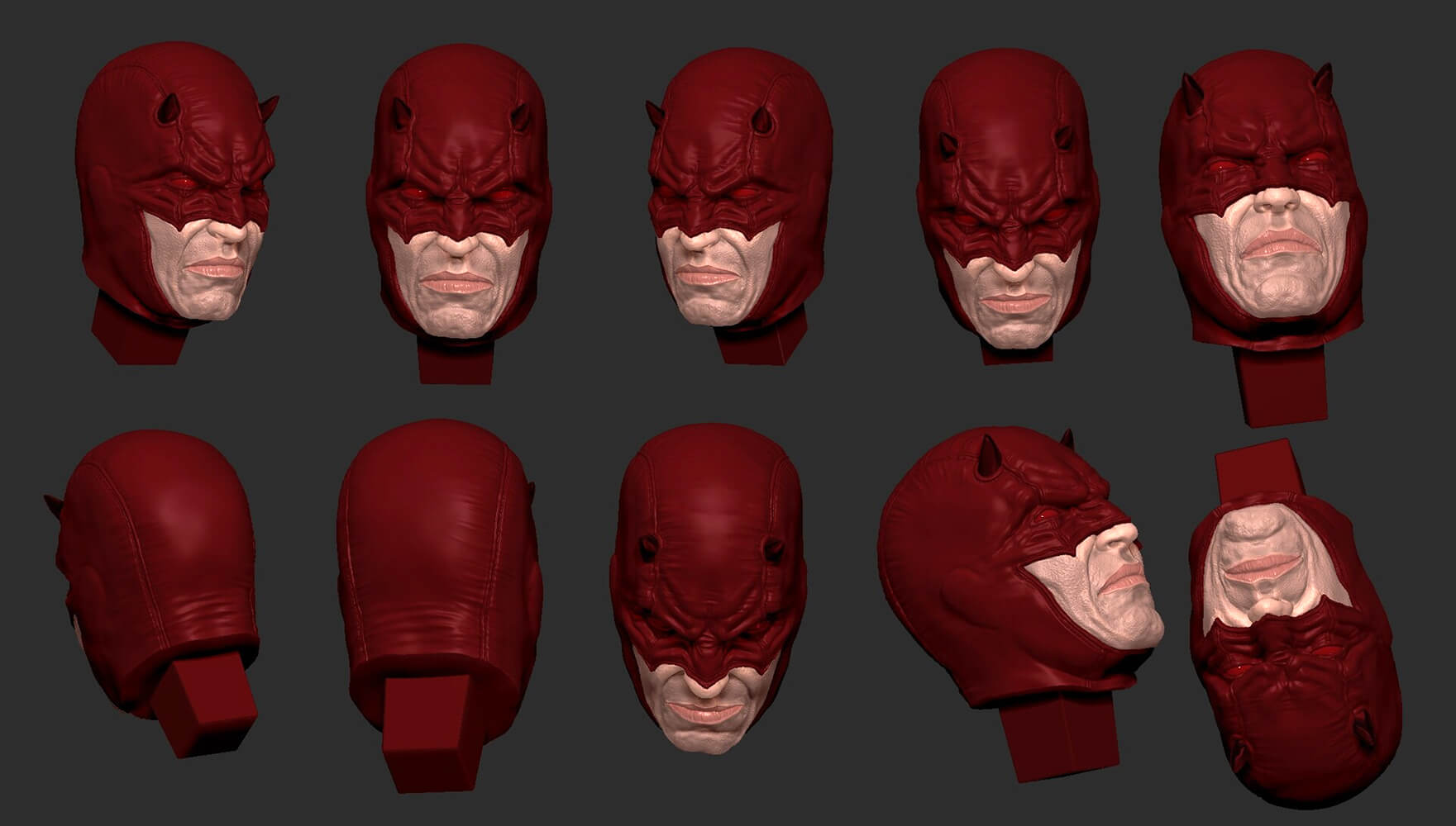 Daredevil Bust - 3D Print Model by 3DPrintingDesigner