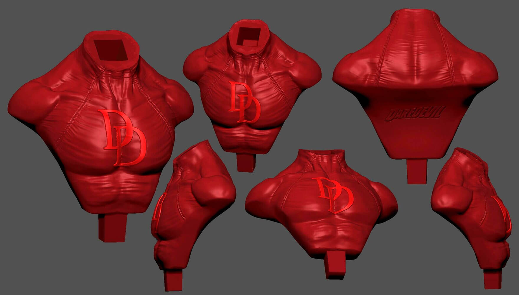 Daredevil Bust - 3D Model by 3DPrintingDesigner