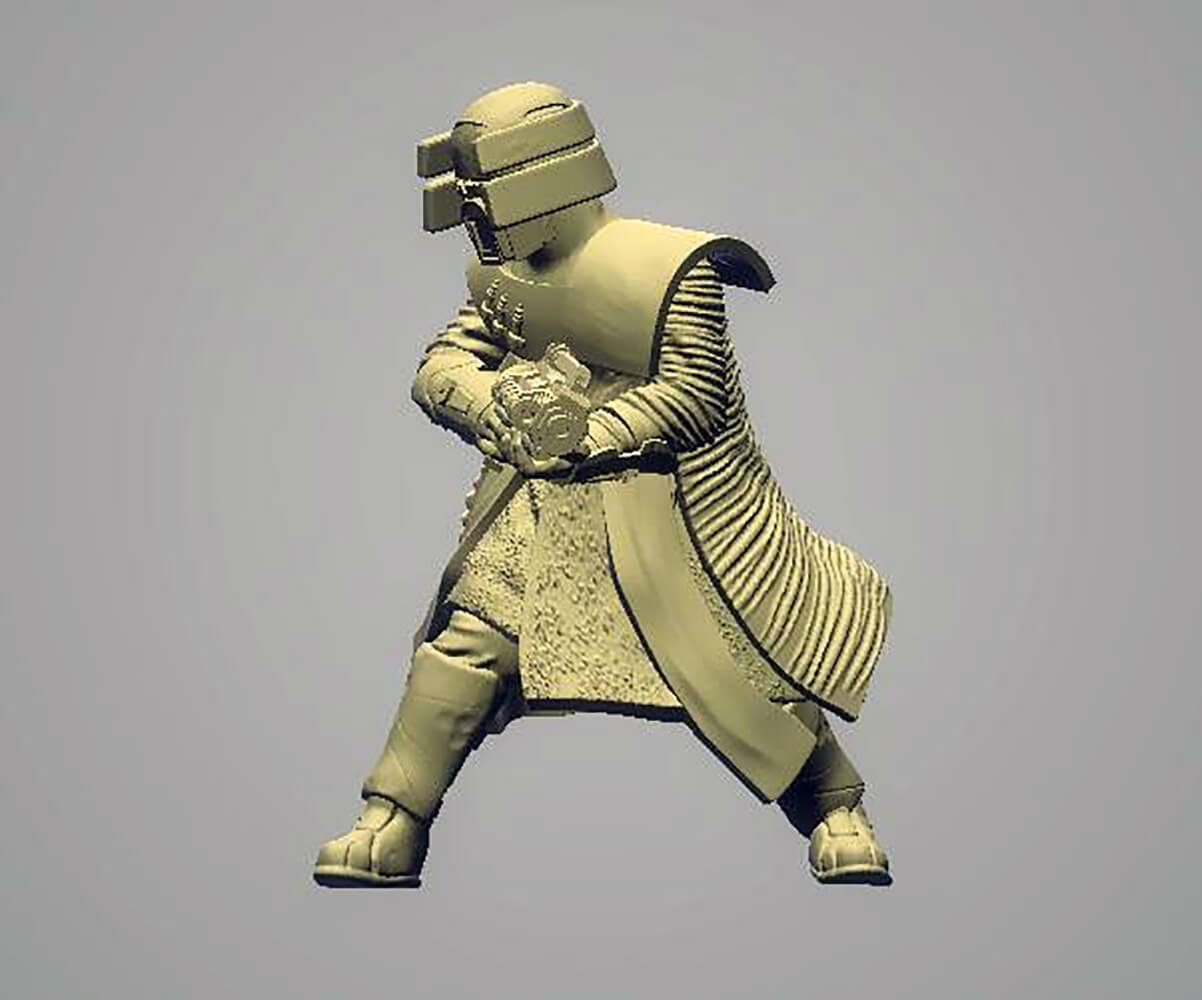 Dark Warrior Blaster - 3D Model by 3DPrintingDesigner