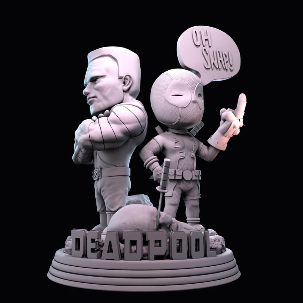 Deadpool Chibi - 3D Model by 3DPrintingDesigner