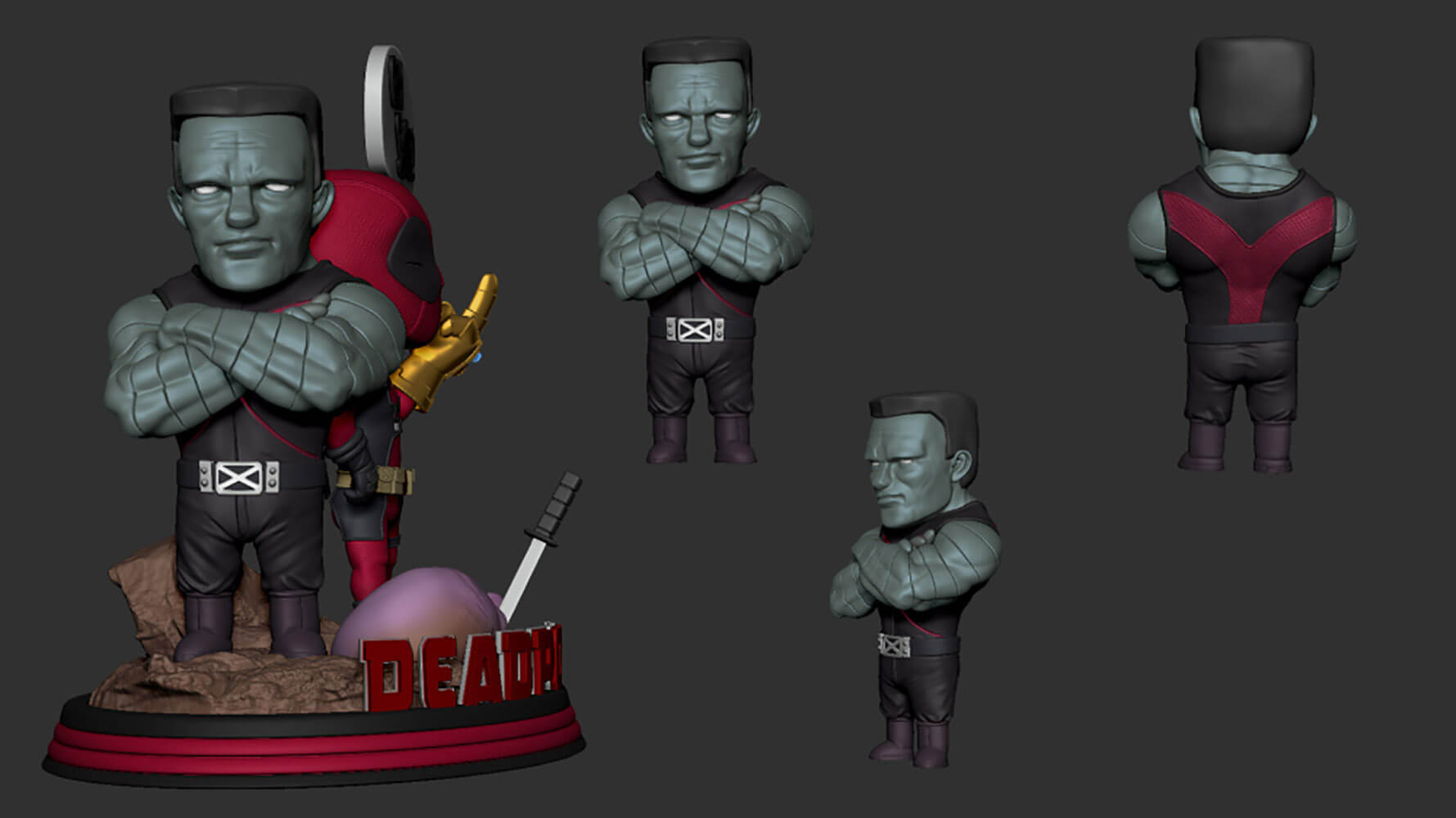 Deadpool Chibi - 3D Model by 3DPrintingDesigner