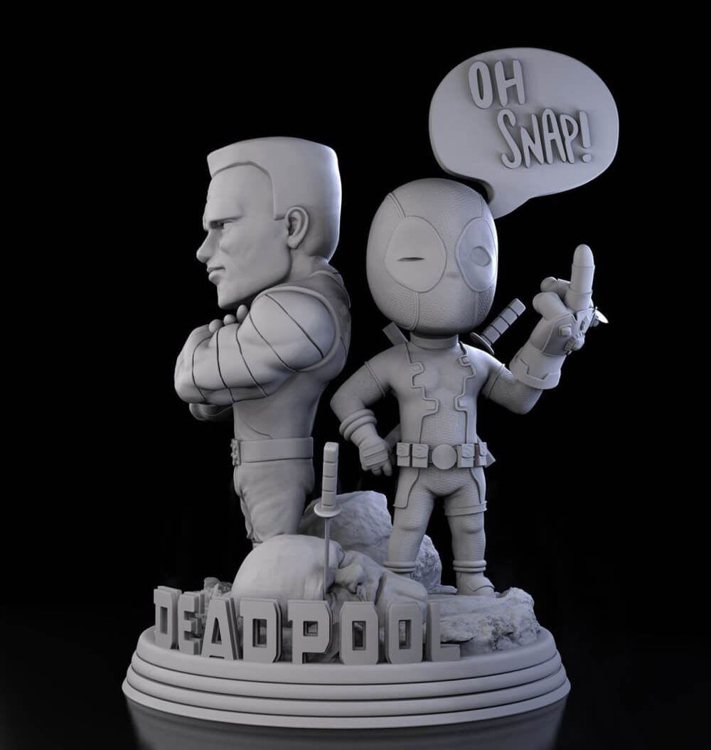 Deadpool Chibi - 3D Print Model by 3DPrintingDesigner