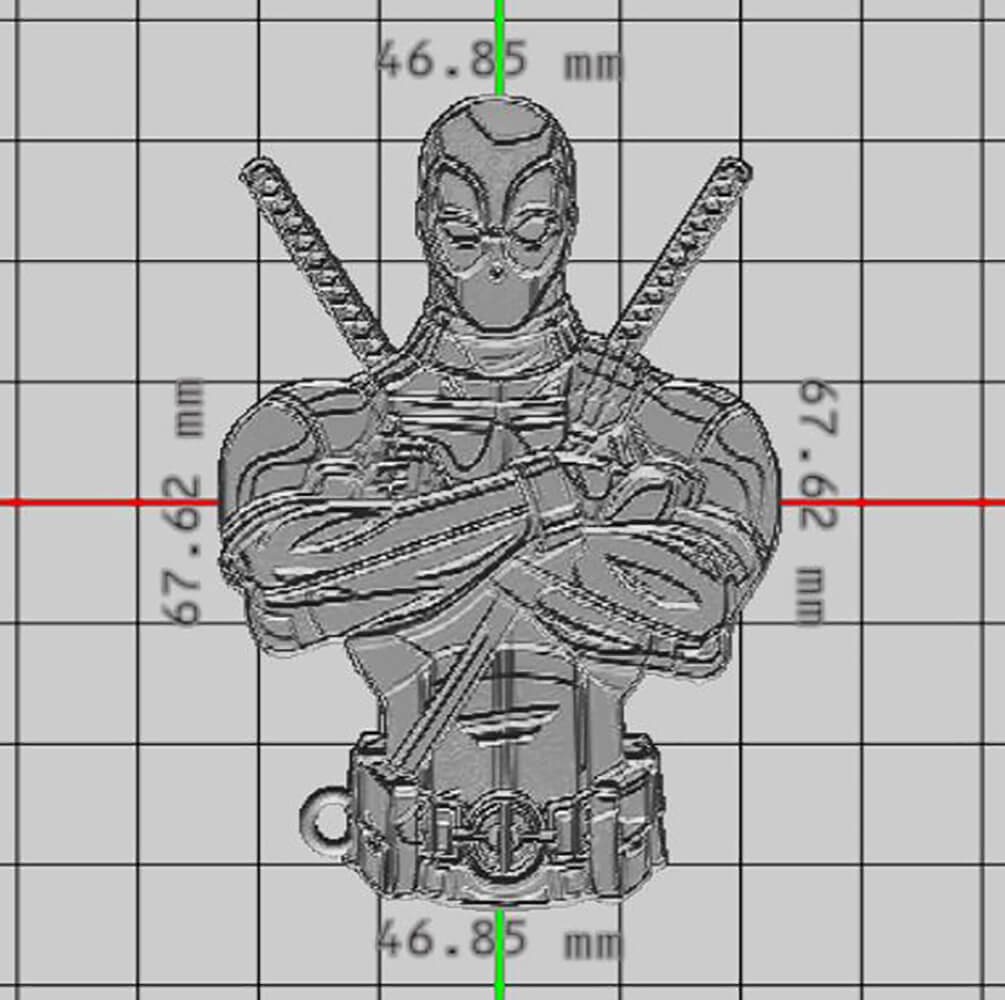 Deadpool Keychain - 3D Model by 3DPrintingDesigner