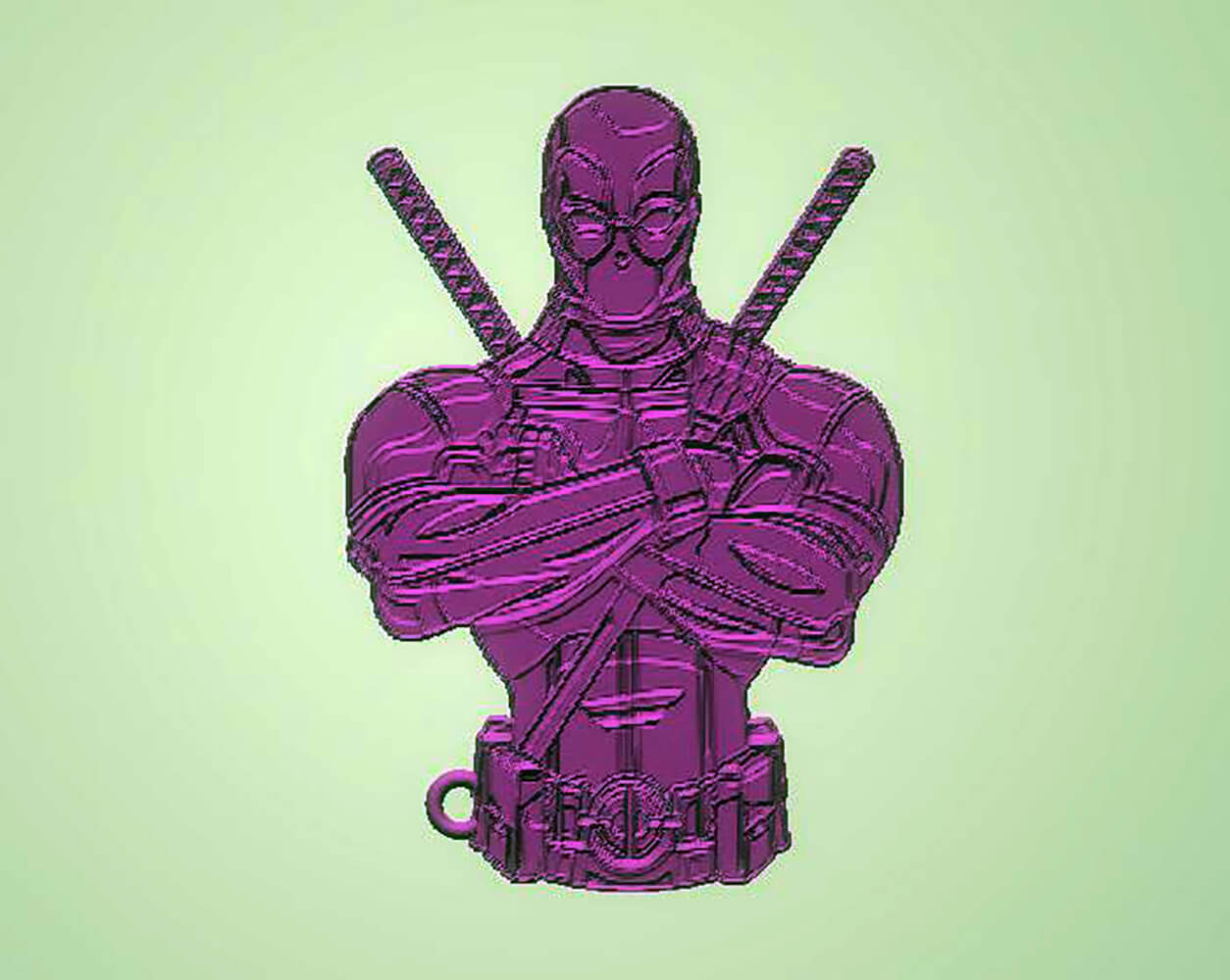 Deadpool Keychain - 3D Model by 3DPrintingDesigner