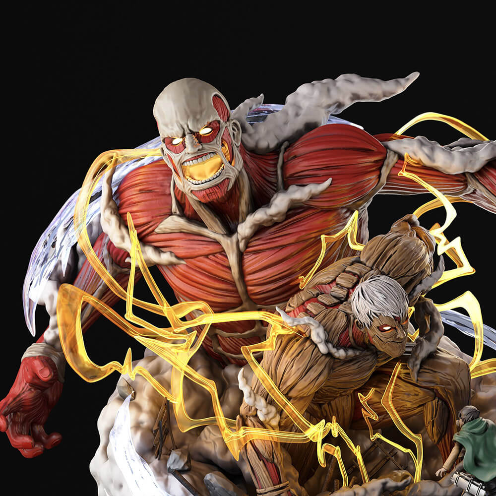 Armored Titan and Colossal Titan - 3D Model by 3DPrintingDesigner