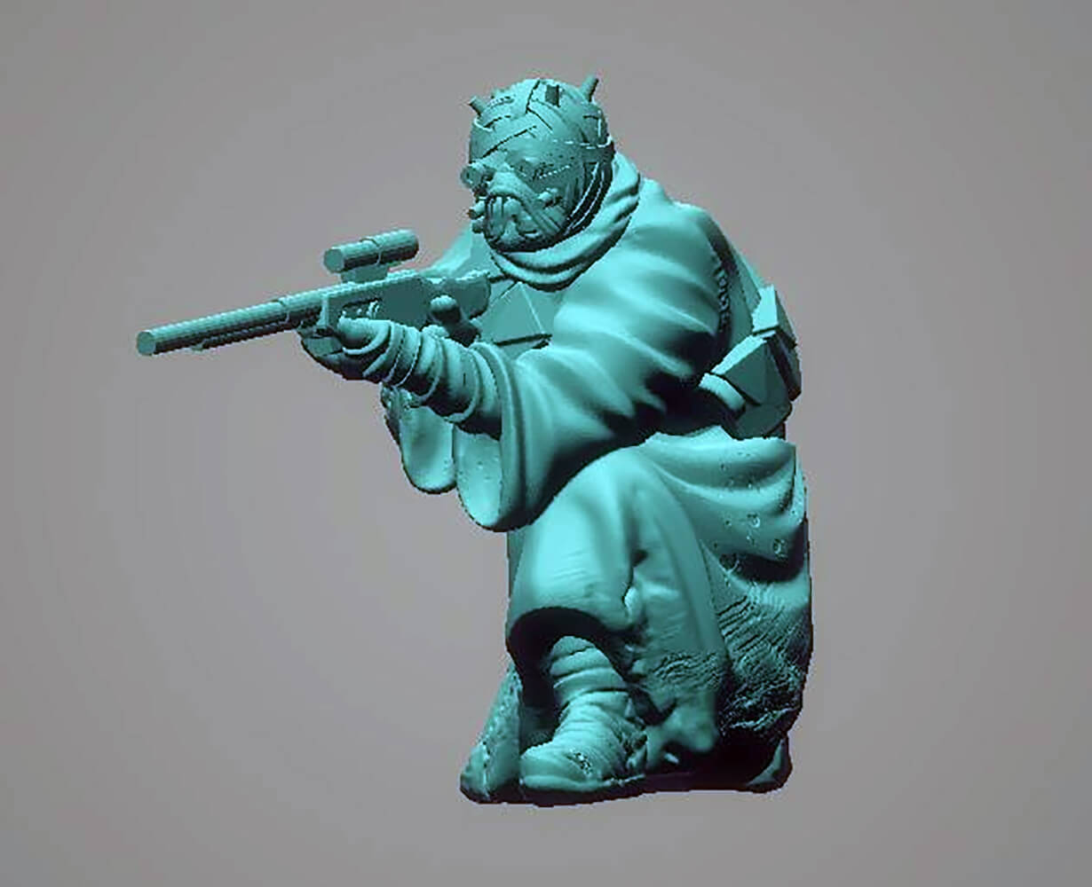 Desert Warrior - 3D Model by 3DPrintingDesigner