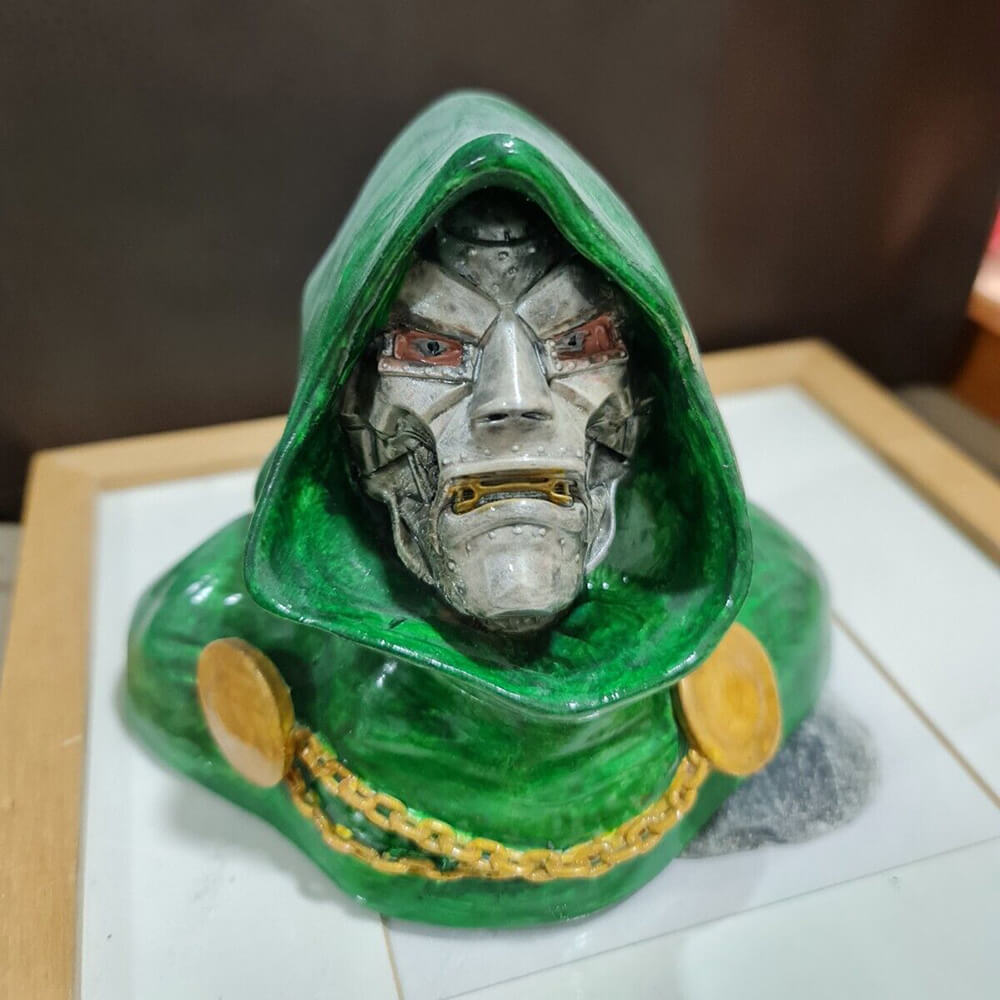 Dr Doom Bust - 3D Model by 3DPrintingDesigner