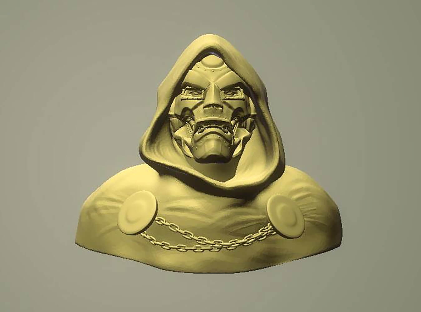 Dr Doom Bust - 3D Model by 3DPrintingDesigner