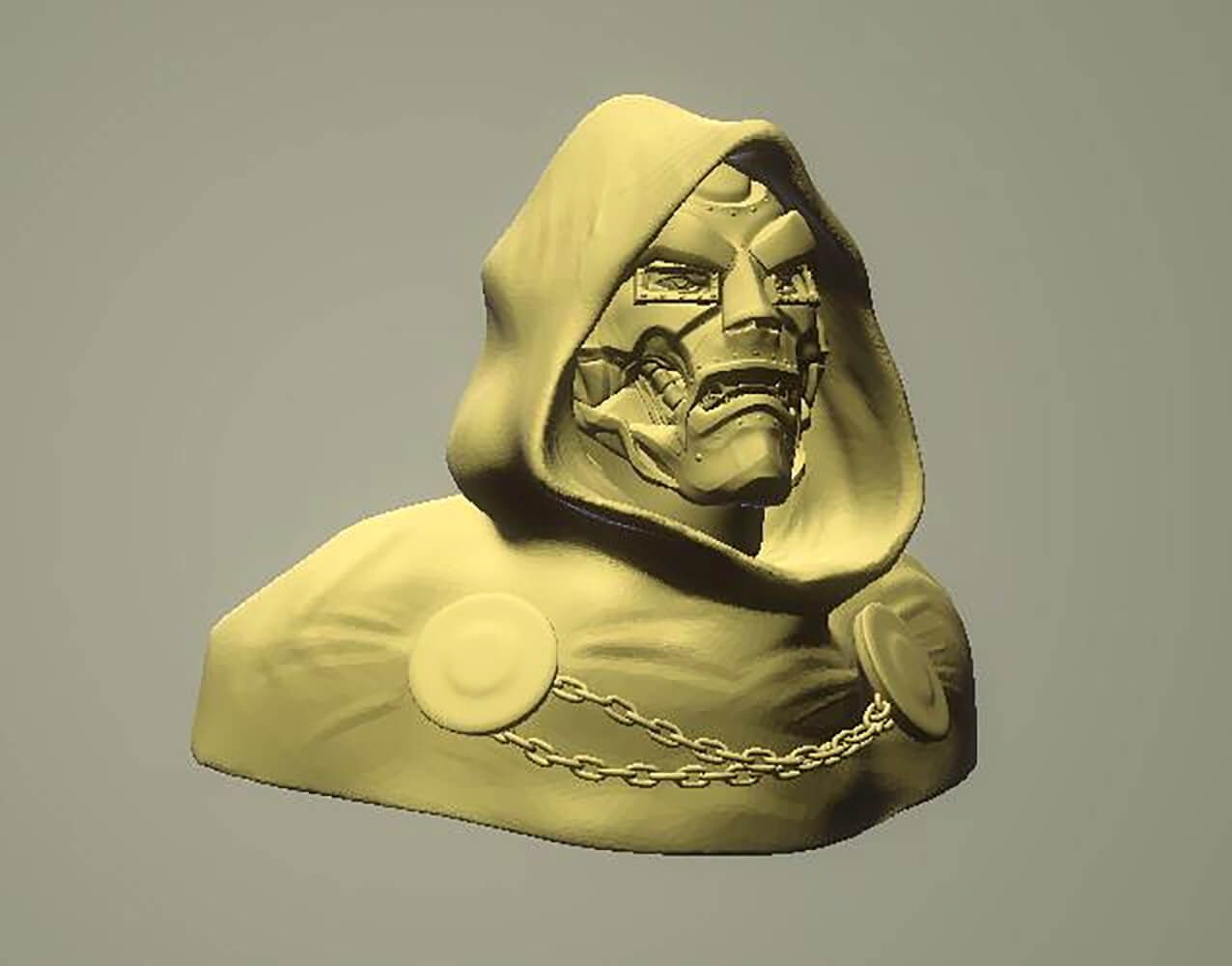 Dr Doom Bust - 3D Model by 3DPrintingDesigner