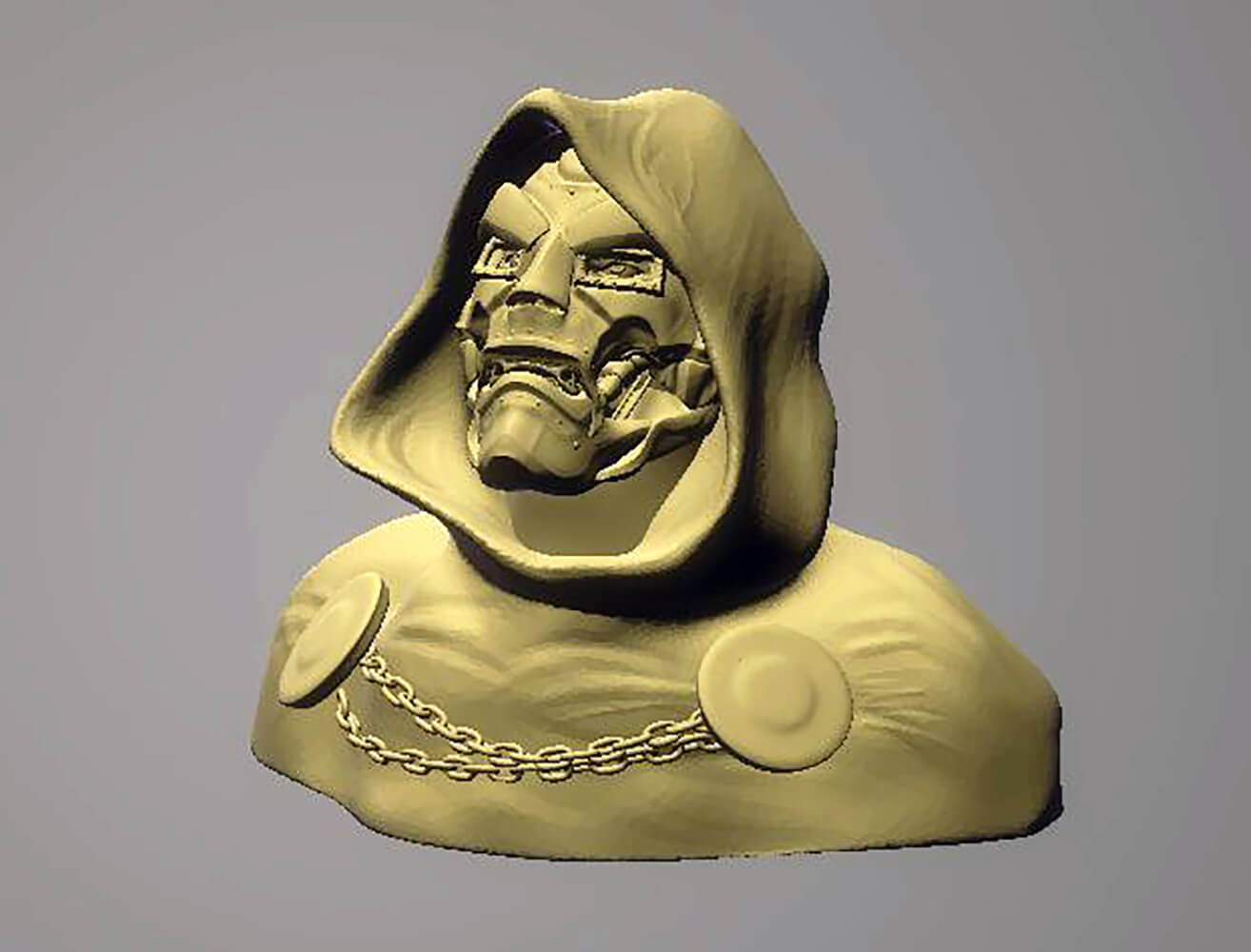 Dr Doom Bust - 3D Model by 3DPrintingDesigner