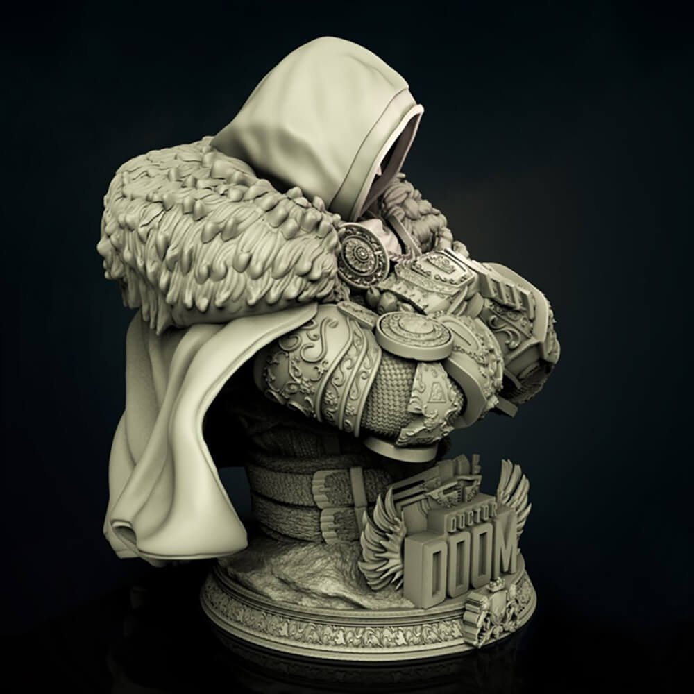 Dr Doom Bust - 3D Print Model by 3DPrintingDesigner