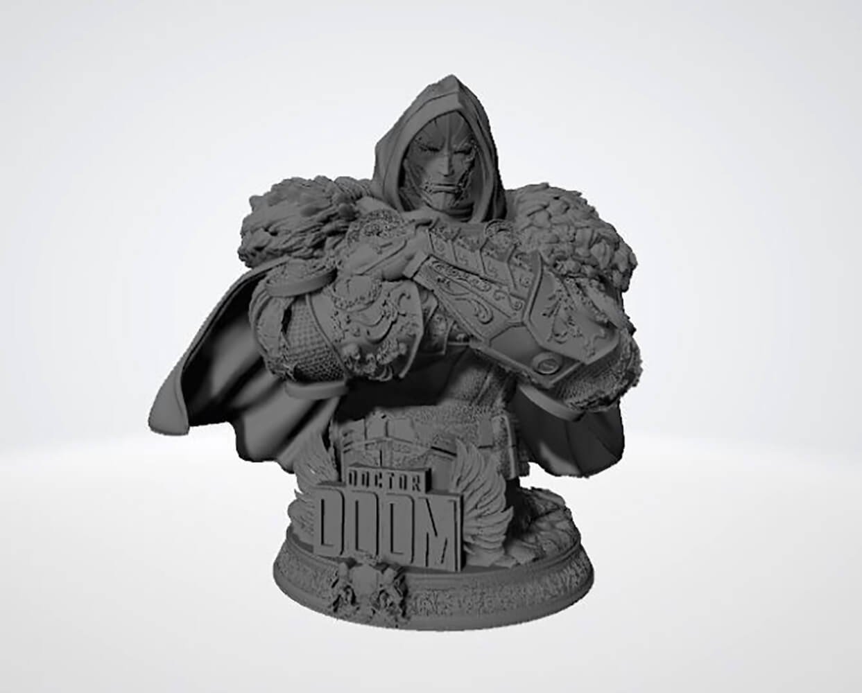 Dr Doom Bust - 3D Print Model by 3DPrintingDesigner