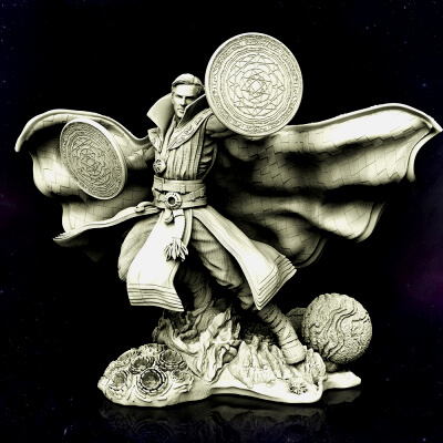 Dr Strange Statue - 3D Model by 3DPrintingDesigner