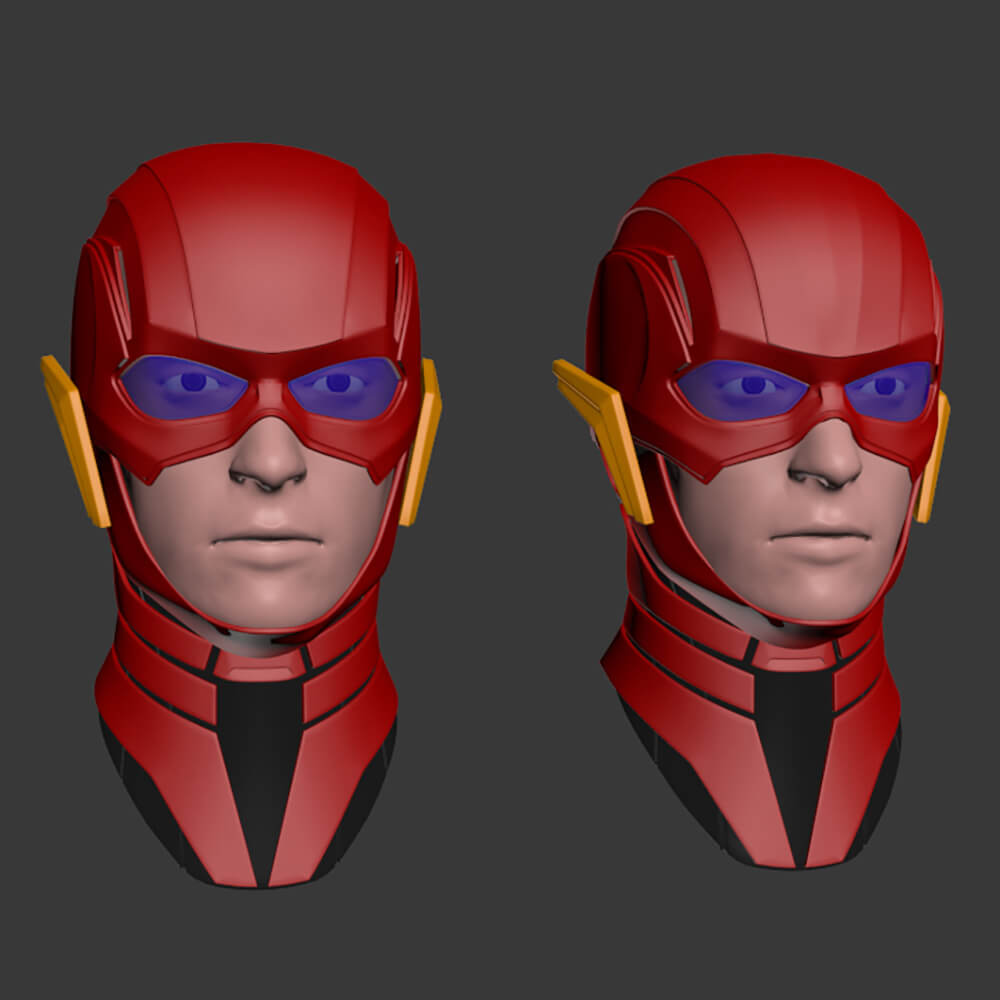 Flash Helmet - 3D Model by 3DPrintingDesigner