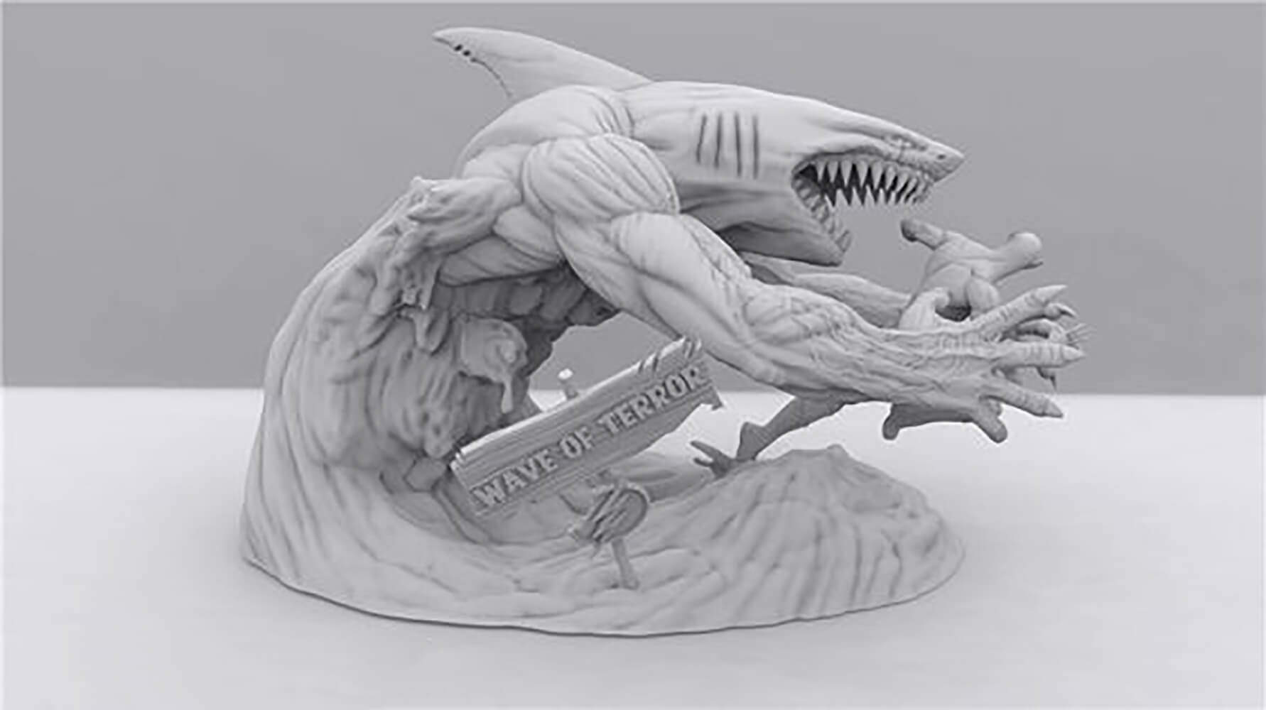 Flash Vs King Shark - 3D Print Model by 3DPrintingDesigner