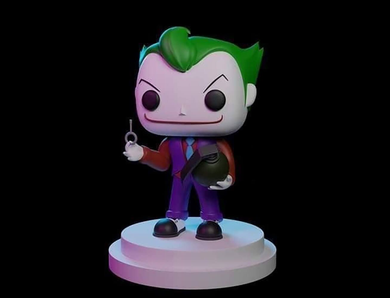 Funko Joker (Funko Joker) - 3D Print Model by 3DPrintingDesigner