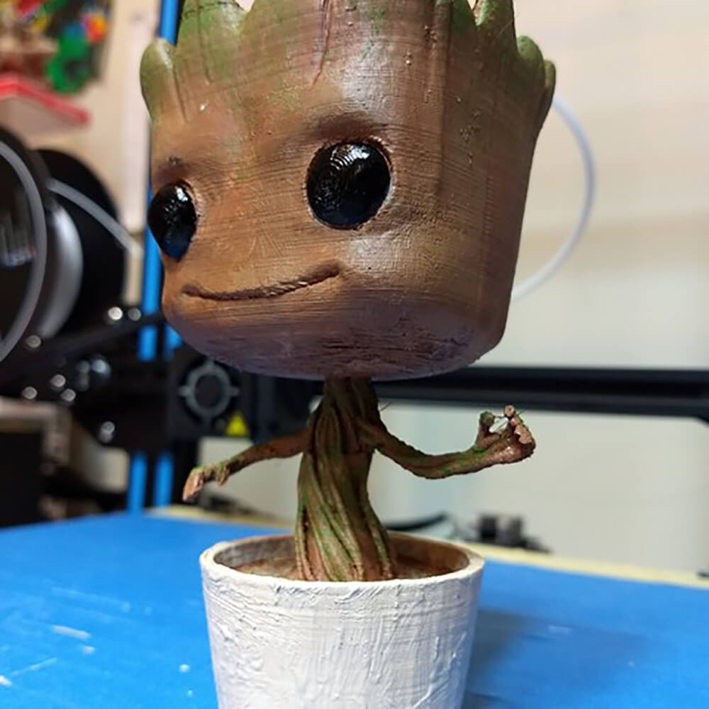 Groot Baby Cartoon Pot - 3D Model by 3DPrintingDesigner