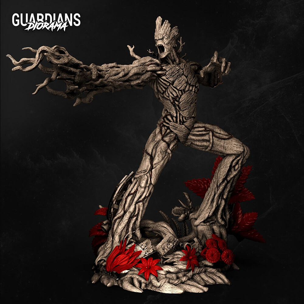 Groot Statues - 3D Model by 3DPrintingDesigner