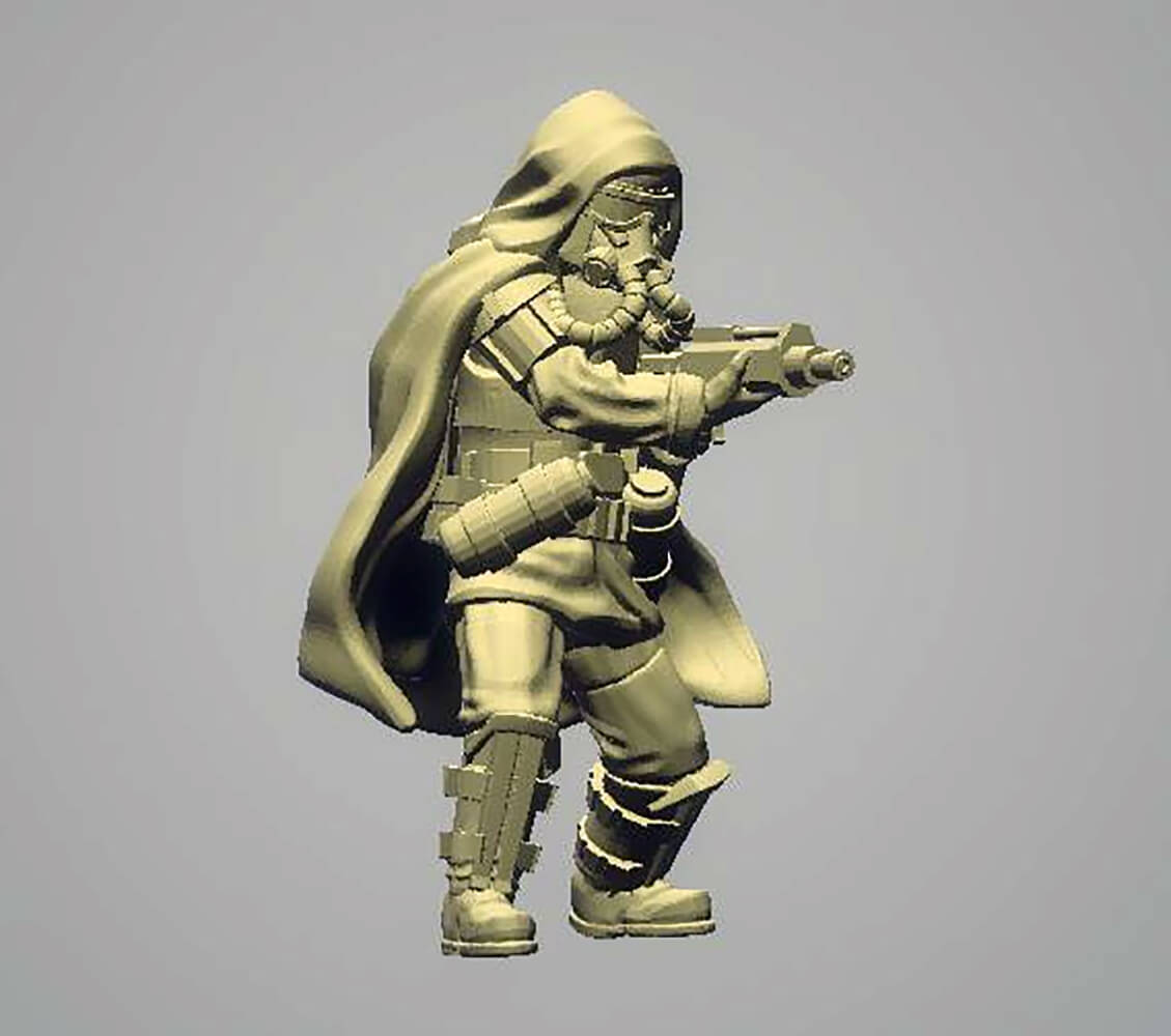 Grunge Trooper - 3D Model by 3DPrintingDesigner