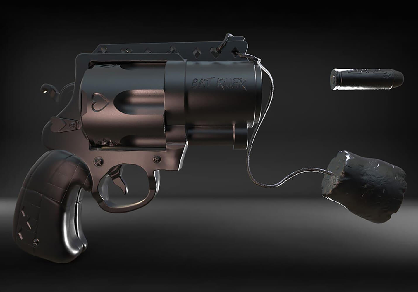 Harley Quinn Handgun - 3D Print Model by 3DPrintingDesigner