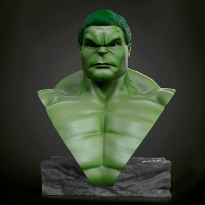 Hulk Bust (Hulk Bust) - 3D Model by 3DPrintingDesigner