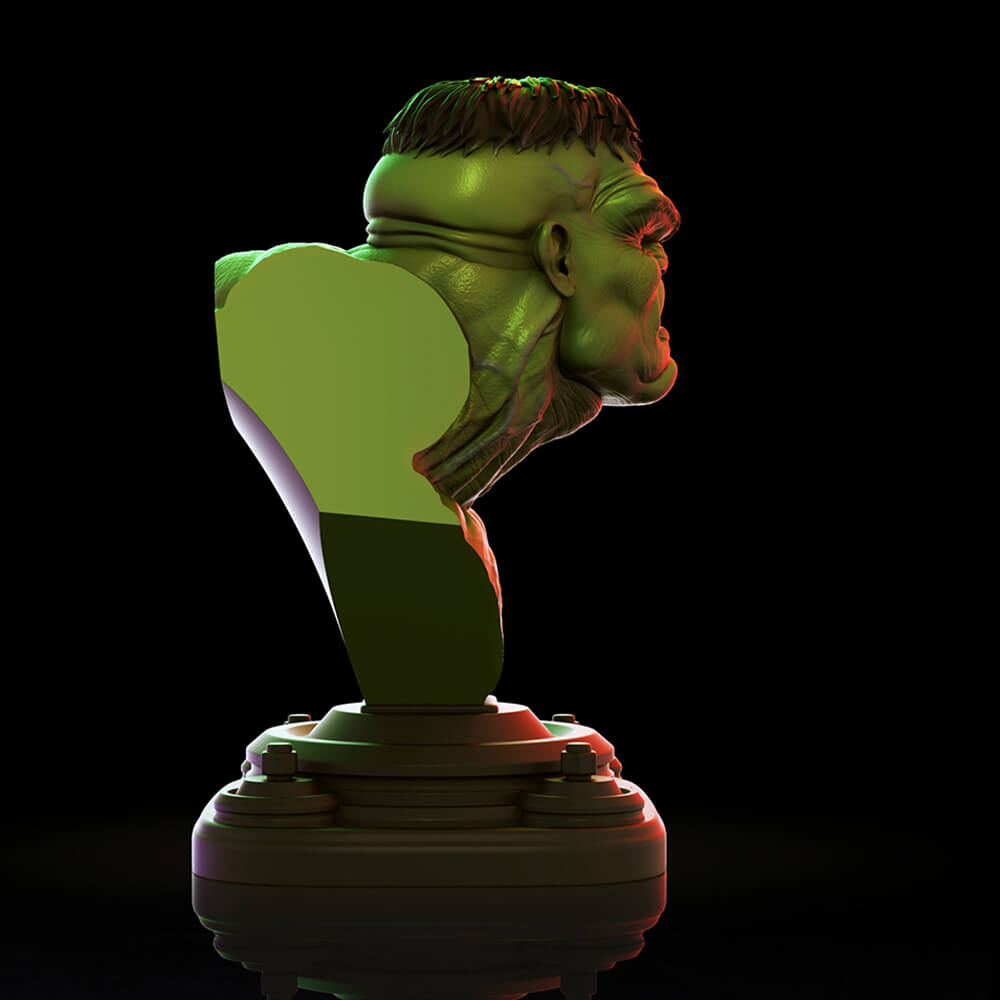 Hulk Bust (Hulk Bust) - 3D Print Model by 3DPrintingDesigner