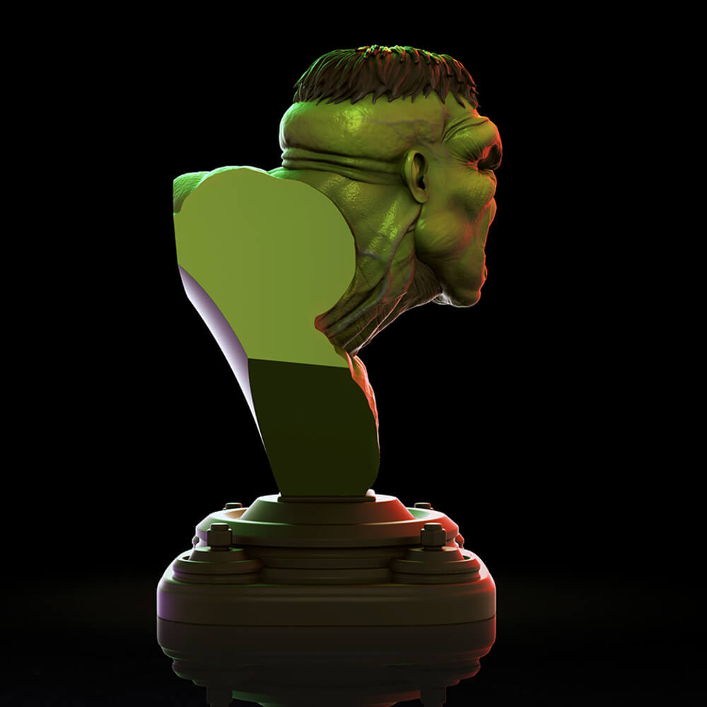 Hulk Bust (Hulk Bust) - 3D Print Model by 3DPrintingDesigner