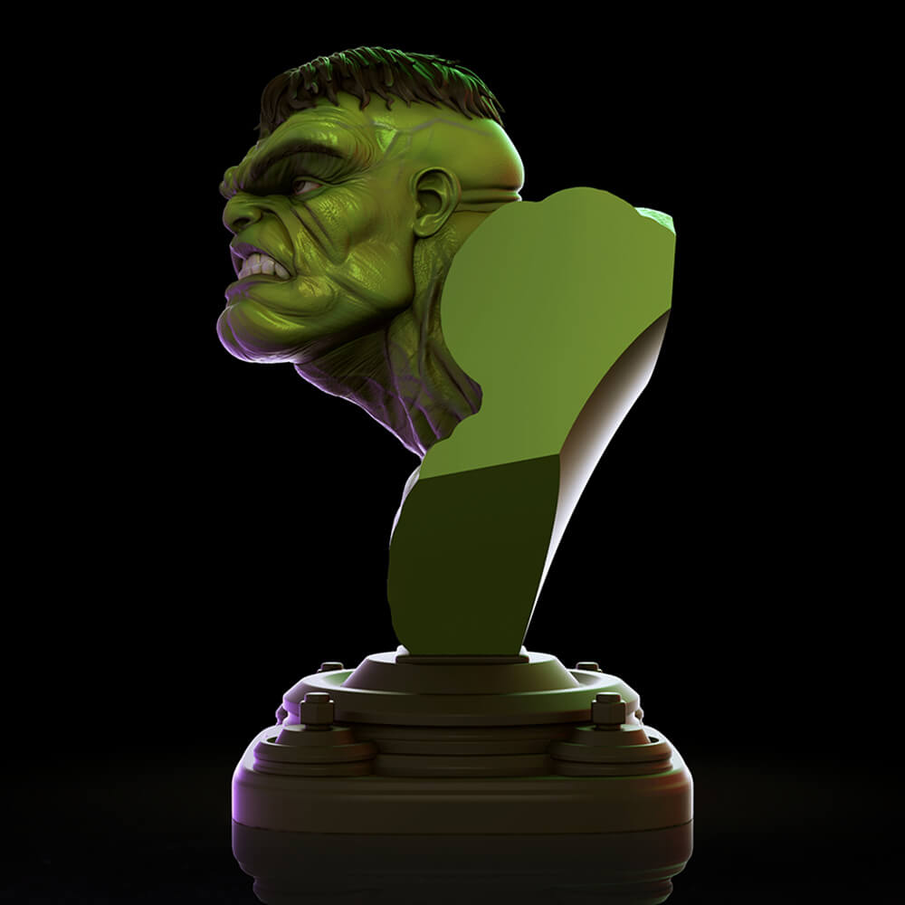 Hulk Bust (Hulk Bust) - 3D Model by 3DPrintingDesigner