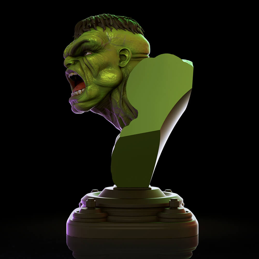 Hulk Bust (Hulk Bust) - 3D Print Model by 3DPrintingDesigner